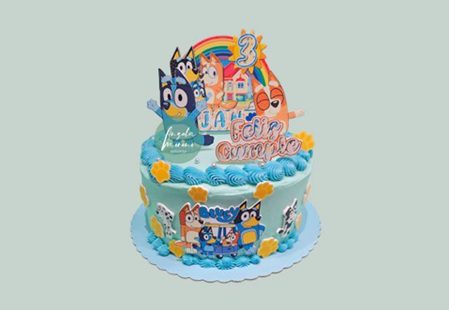 Pastel De Bluey Y Bingo | Angela Moreno Repostería