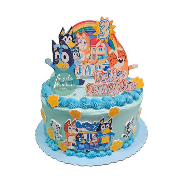 Pastel De Bluey Y Bingo | Angela Moreno Repostería