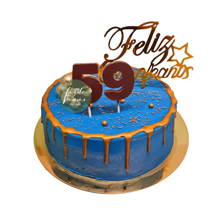 Pastel De Feliz Cumpleaños 59 Años