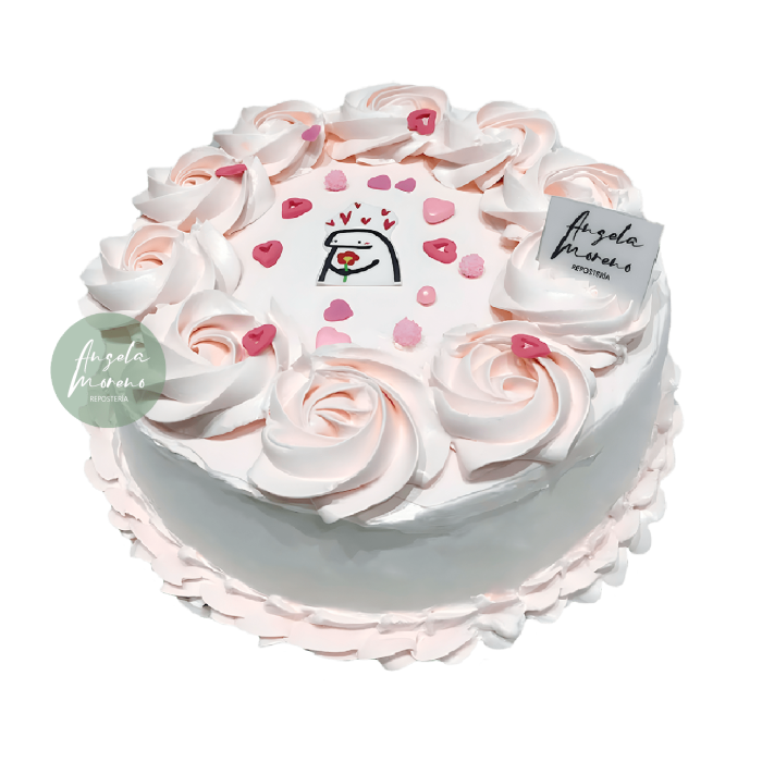 Pastel flork con corazones